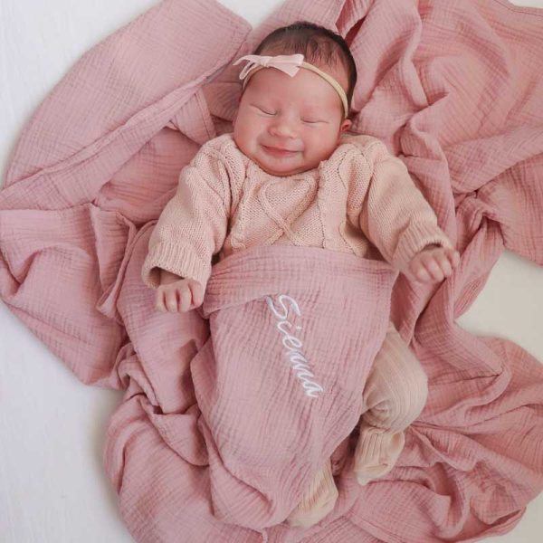 Personalised Pink Baby Wrap | One Little Day