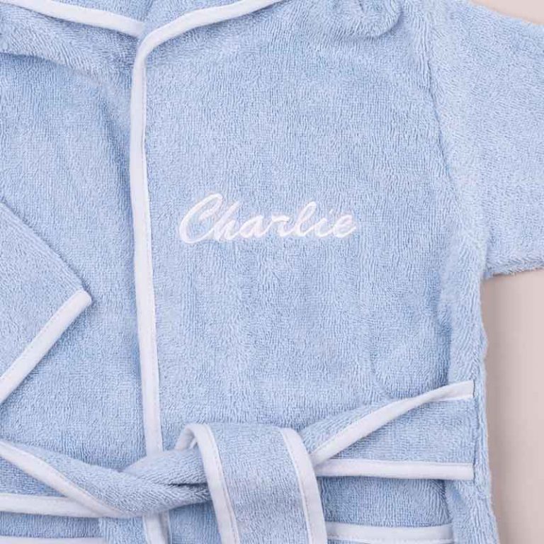 Personalised Bear Hooded Baby Robe