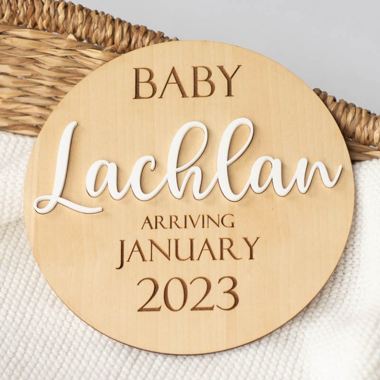 Birth Announcement Discs | Personalised With Baby Names