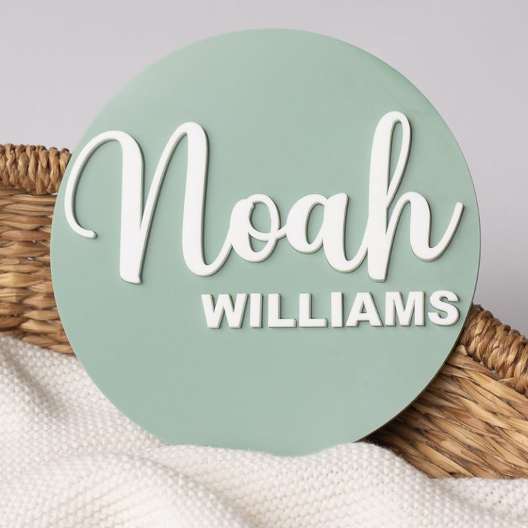 Birth Announcement Discs | Personalised With Baby Names