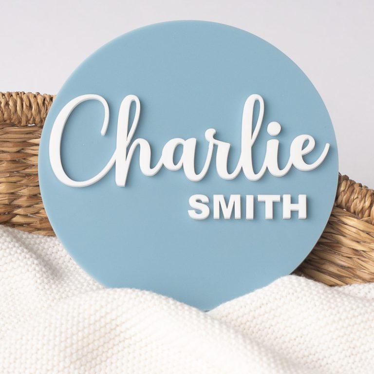 Birth Announcement Discs | Personalised With Baby Names