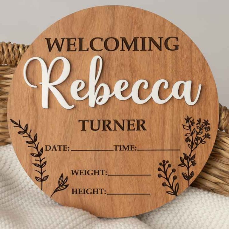 Birth Announcement Discs | Personalised With Baby Names